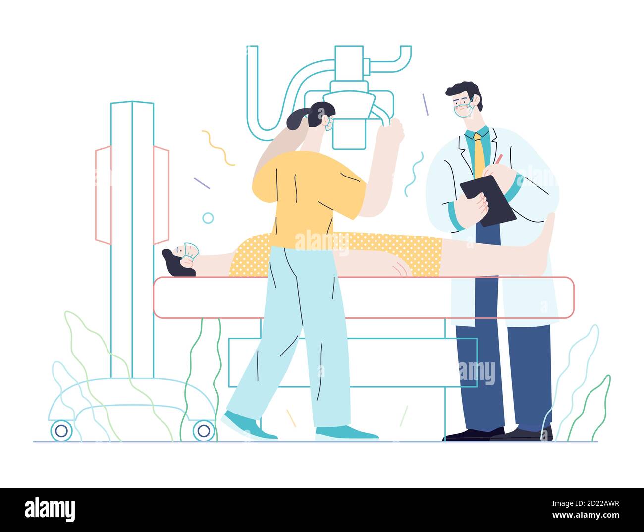 Medical digital radiography system Cut Out Stock Images & Pictures - Alamy