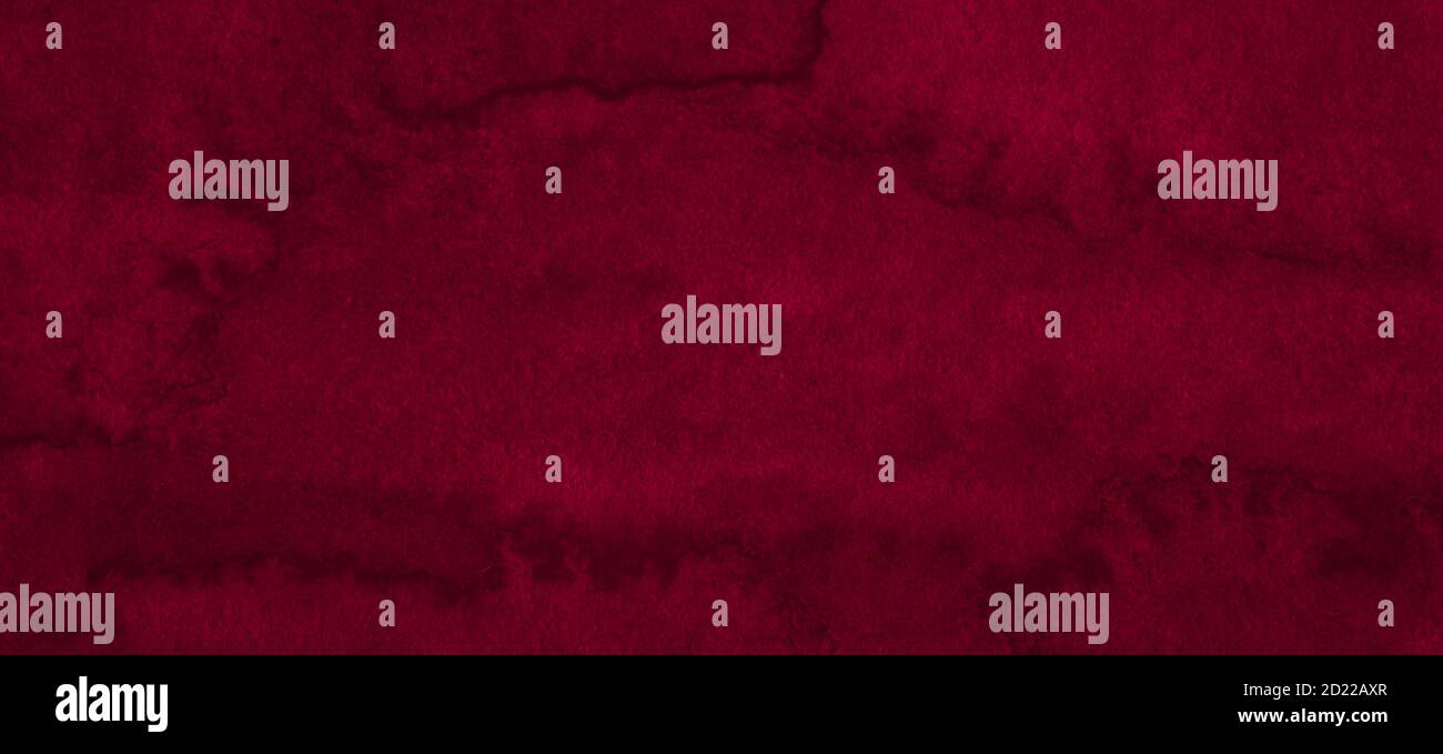Intense burgundy color of hand-painted watercolor stains. Dark red ...