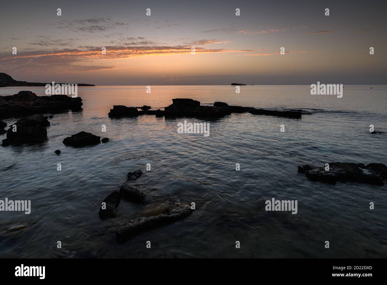 Sunrise over the Mediterranean sea Stock Photo - Alamy