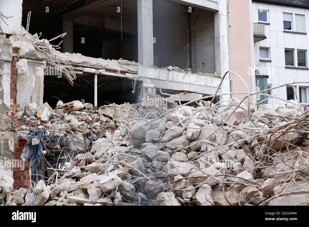 Demolition of a Building in a City Stock Photo - Alamy