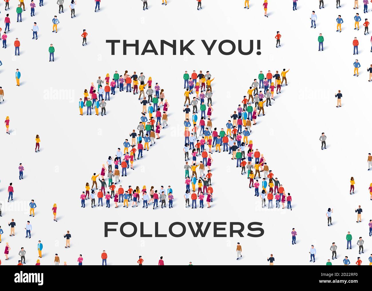 2K Followers. Group of business people are gathered together in the ...