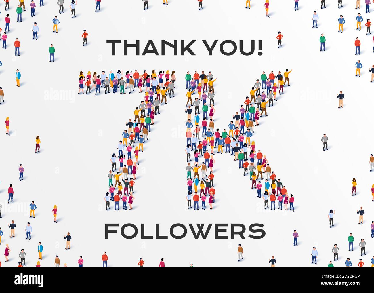 7K Followers. Group of business people are gathered together in the ...