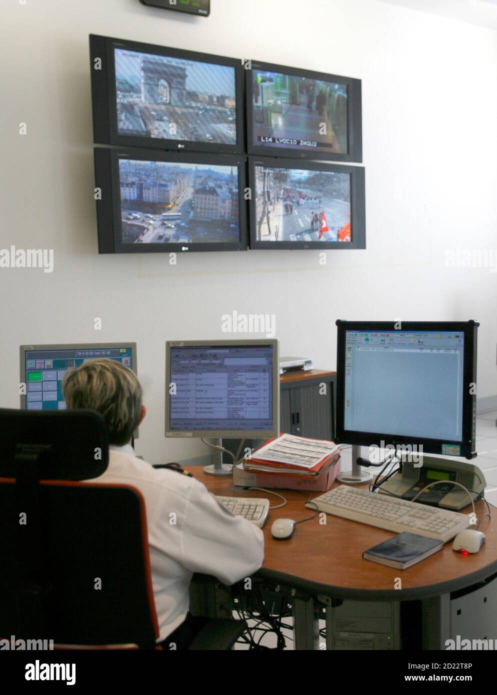 Cctv screen traffic hi-res stock photography and images - Alamy