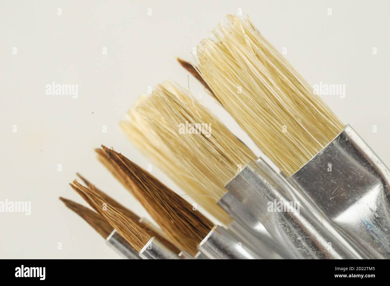New Wooden Different Paintbrush Texture Stock Photo - Alamy