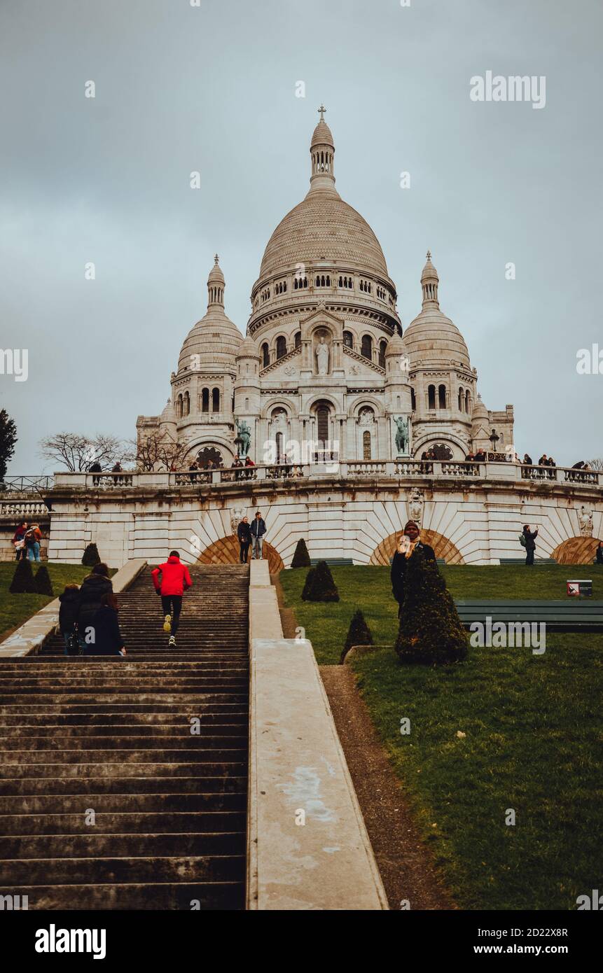 PARIS, FRANCE - Sep 17, 2020: Beautiful landscape vertical shot of the ...