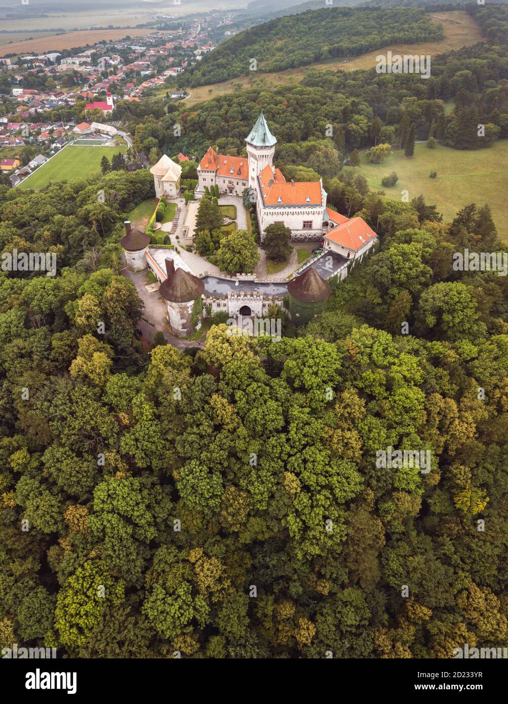 Smolenice Castle in Smolenice. Smolenice, Trnava Region, Slovakia Stock ...