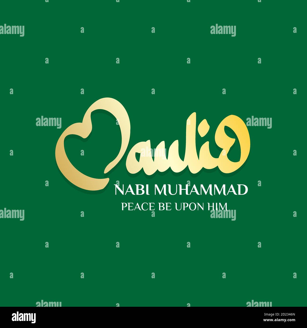 Typography design for celebrating the birth of Prophet Muhammad, Peace ...