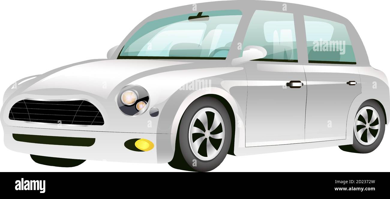 Mini cooper car silver Stock Vector Images - Alamy