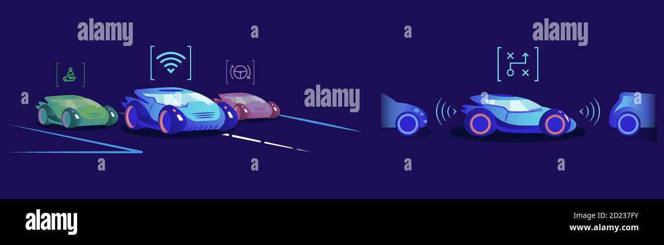 Autonomous driving levels Stock Vector Images - Alamy