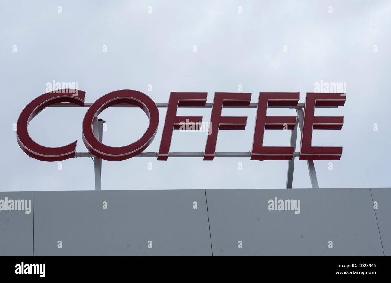 cafe or coffee house sign, beverage and catering in gastronomic ...