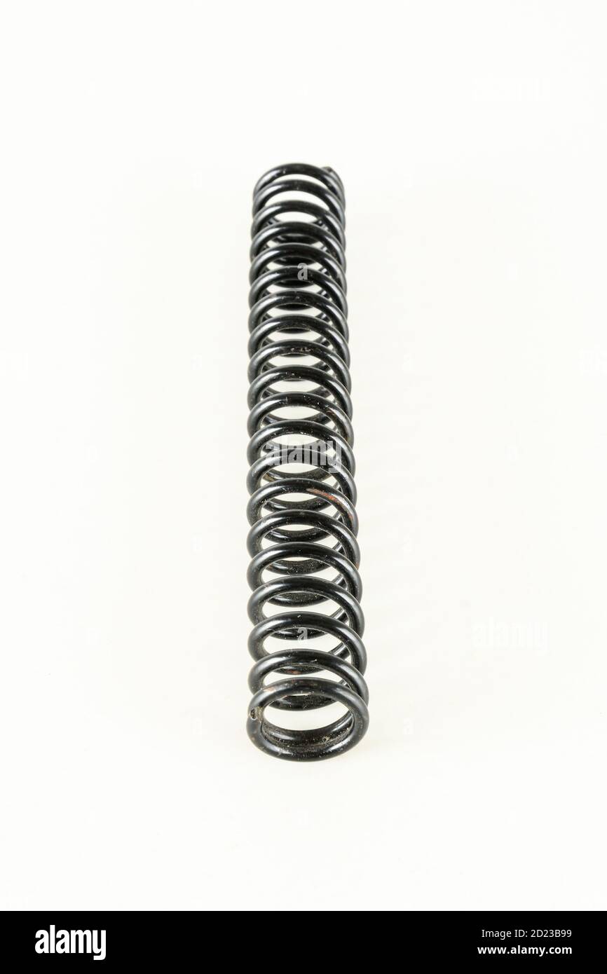 Gray metal spring Stock Photo - Alamy