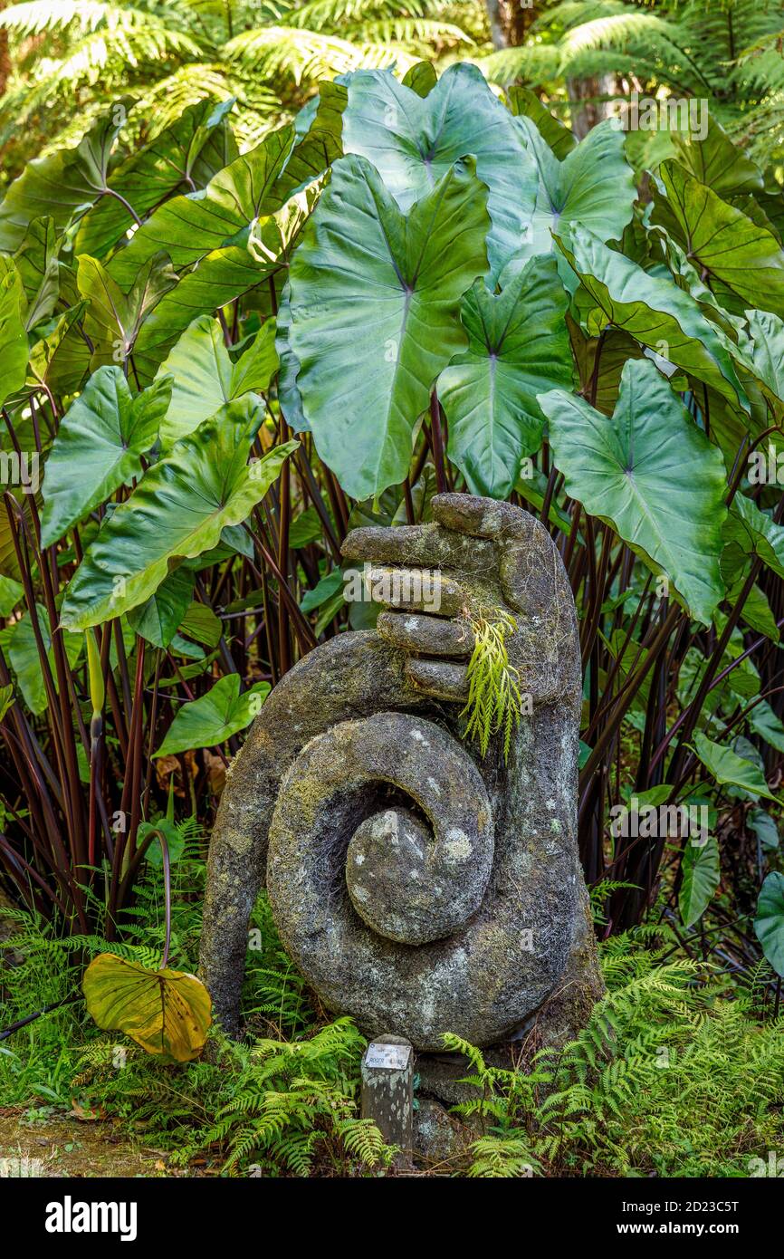 Sculpture by Roger Thomas in the grounds of the Rapaura Watergardens ...