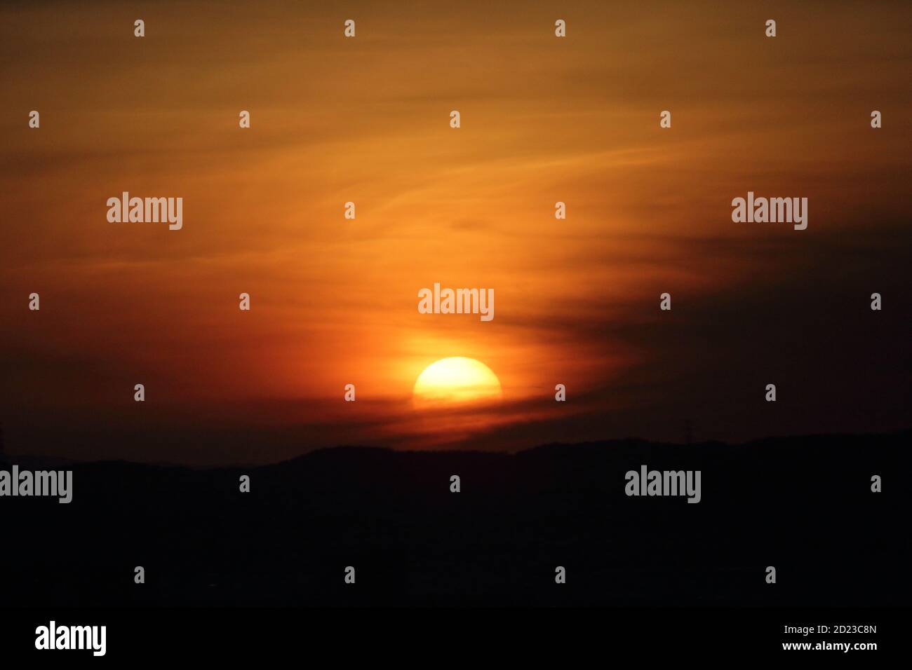 the beautiful and colorful sunrise at dawn Stock Photo - Alamy