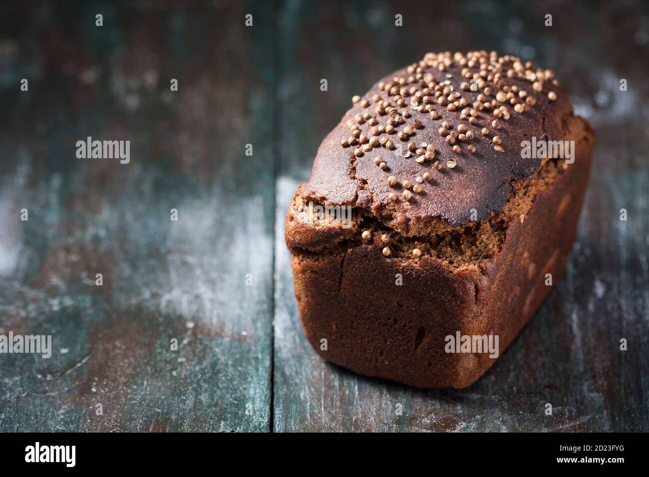 Traditional Russian rye Borodino bread. style rustic Stock Photo - Alamy