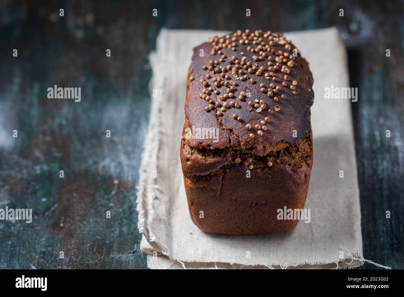 Traditional Russian rye Borodino bread. style rustic Stock Photo - Alamy