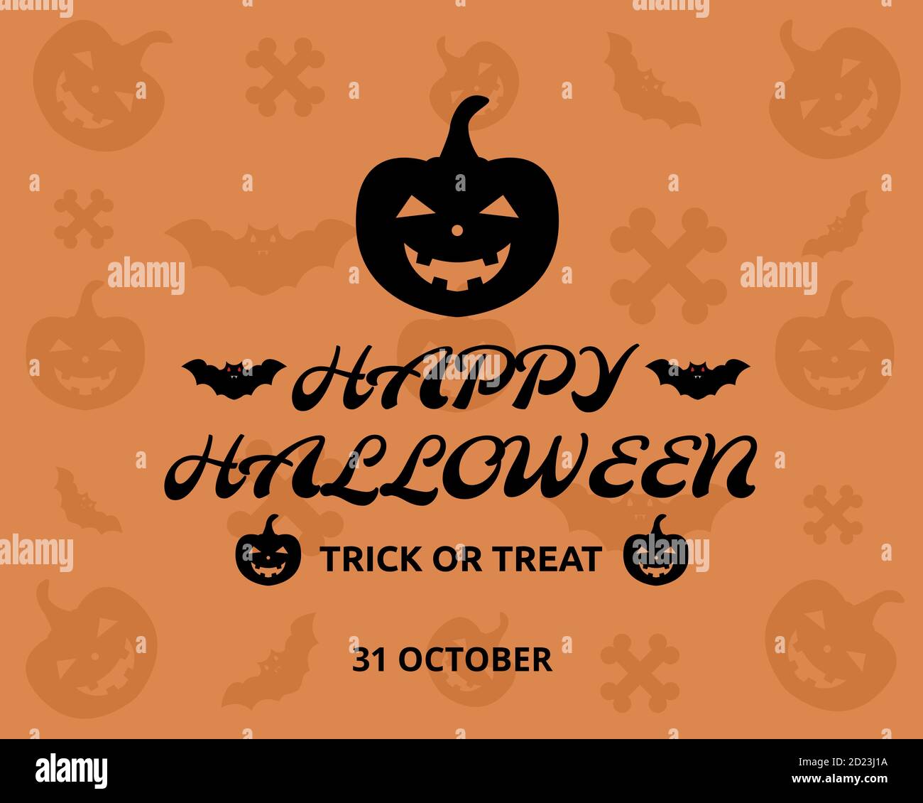 Illustration vector design of Halloween background template Stock ...