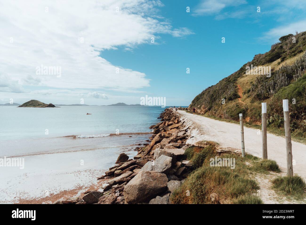 Shot of a hilly beach near Rio de Janeiro, Brazil Stock Photo - Alamy