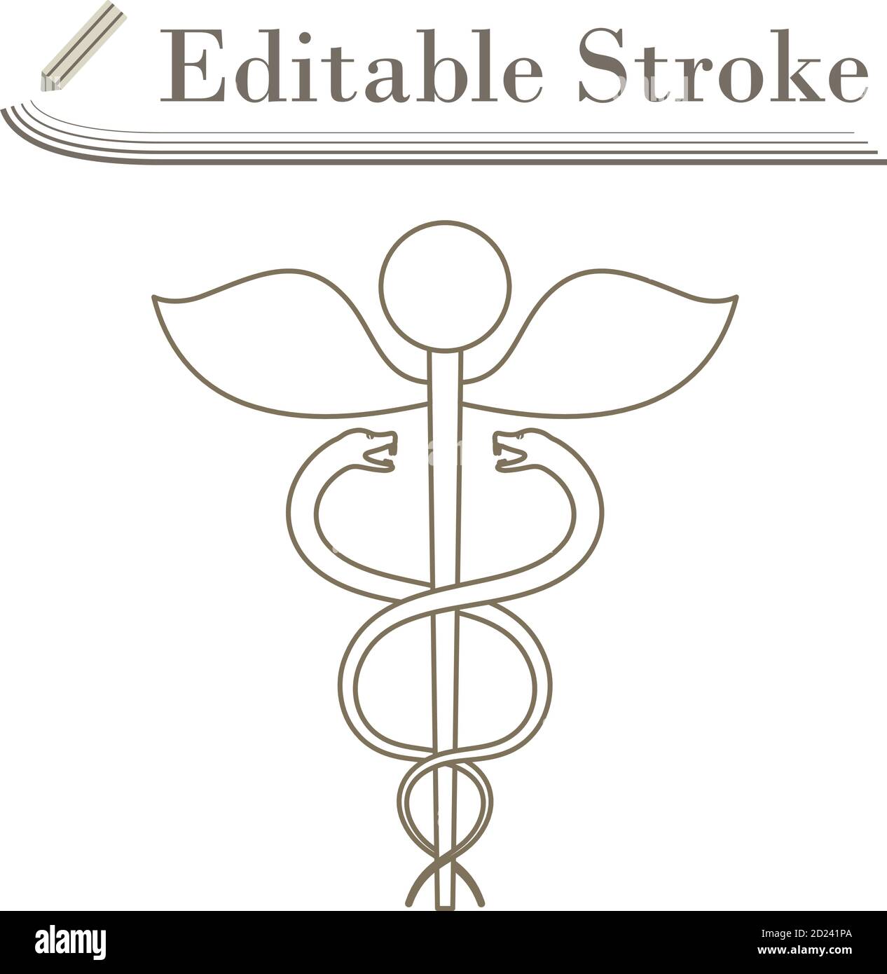 Medicine Sign Icon. Editable Stroke Simple Design. Vector Illustration ...