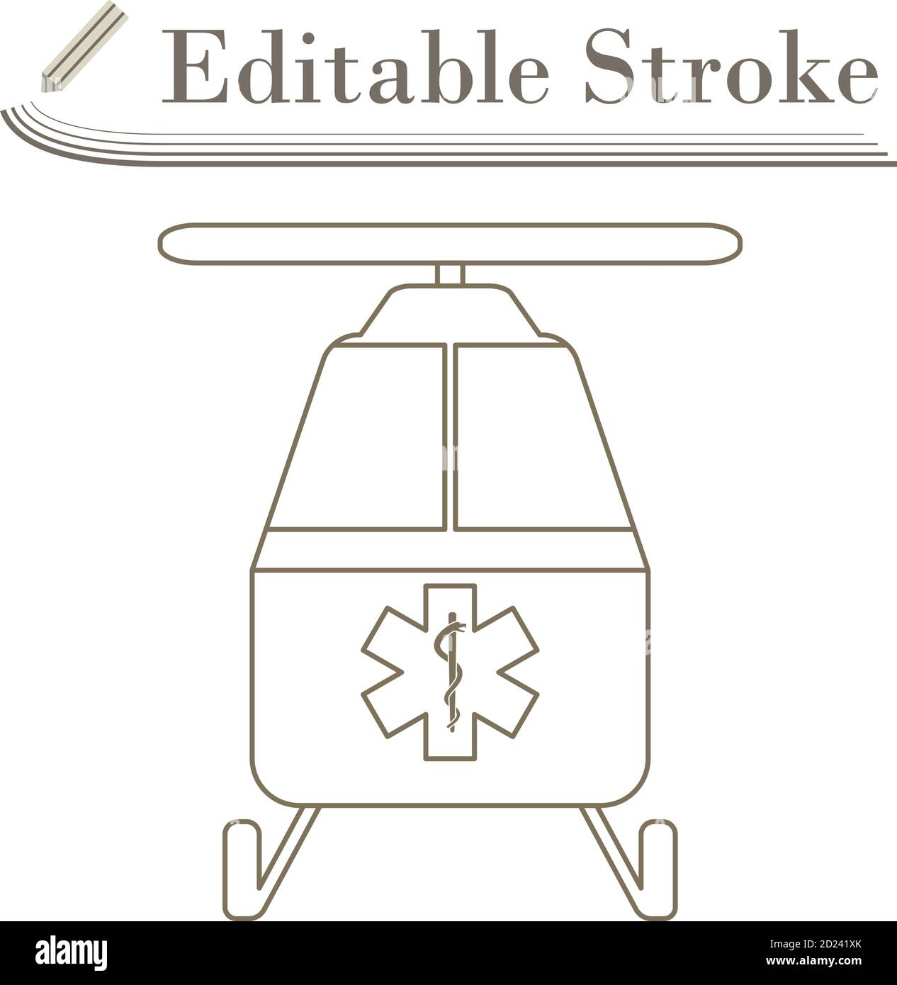 Medevac Icon. Editable Stroke Simple Design. Vector Illustration Stock ...
