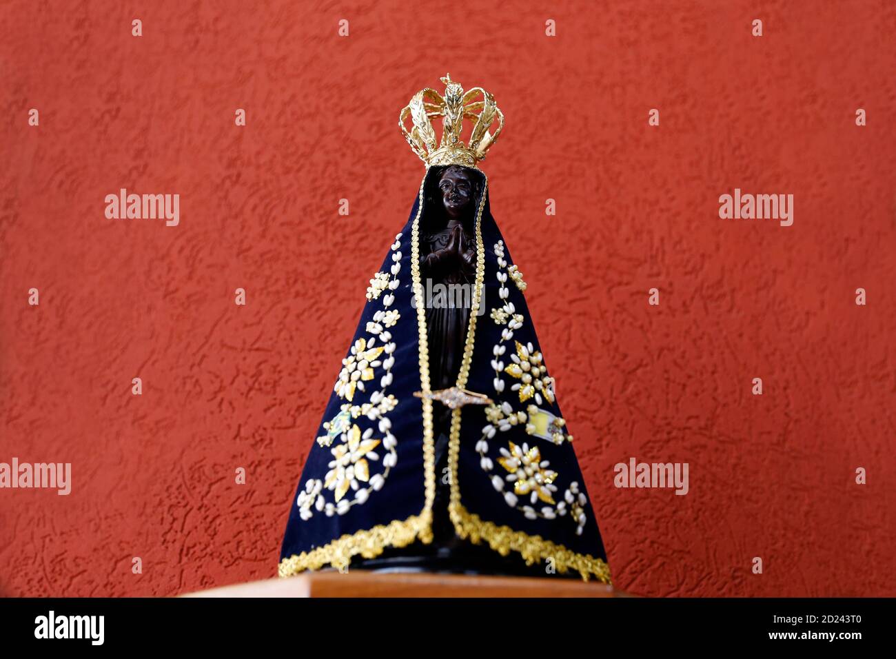 Statue of the image of Our Lady of Aparecida, mother of God in the ...