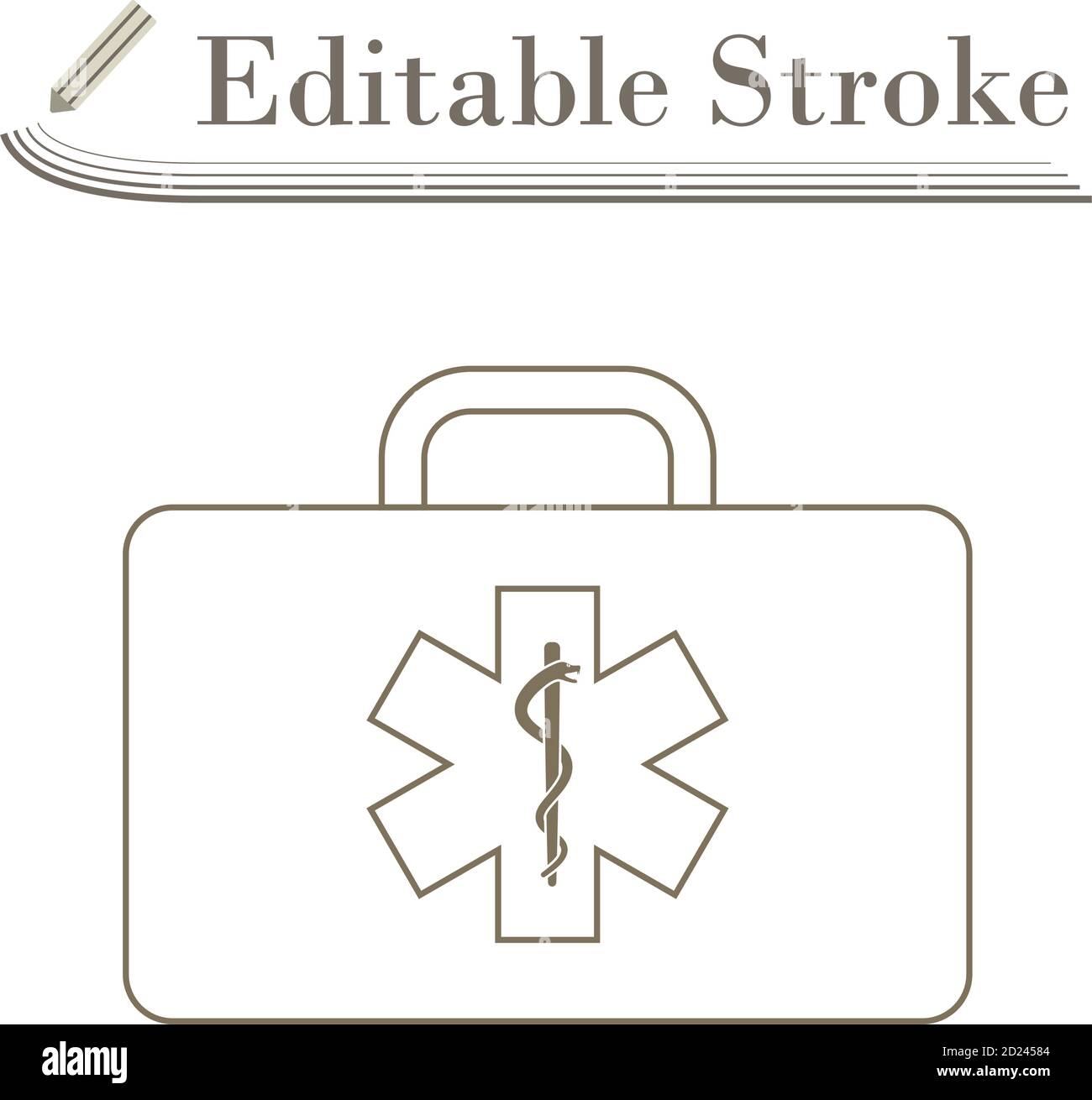 Medica Case Icon. Editable Stroke Simple Design. Vector Illustration ...
