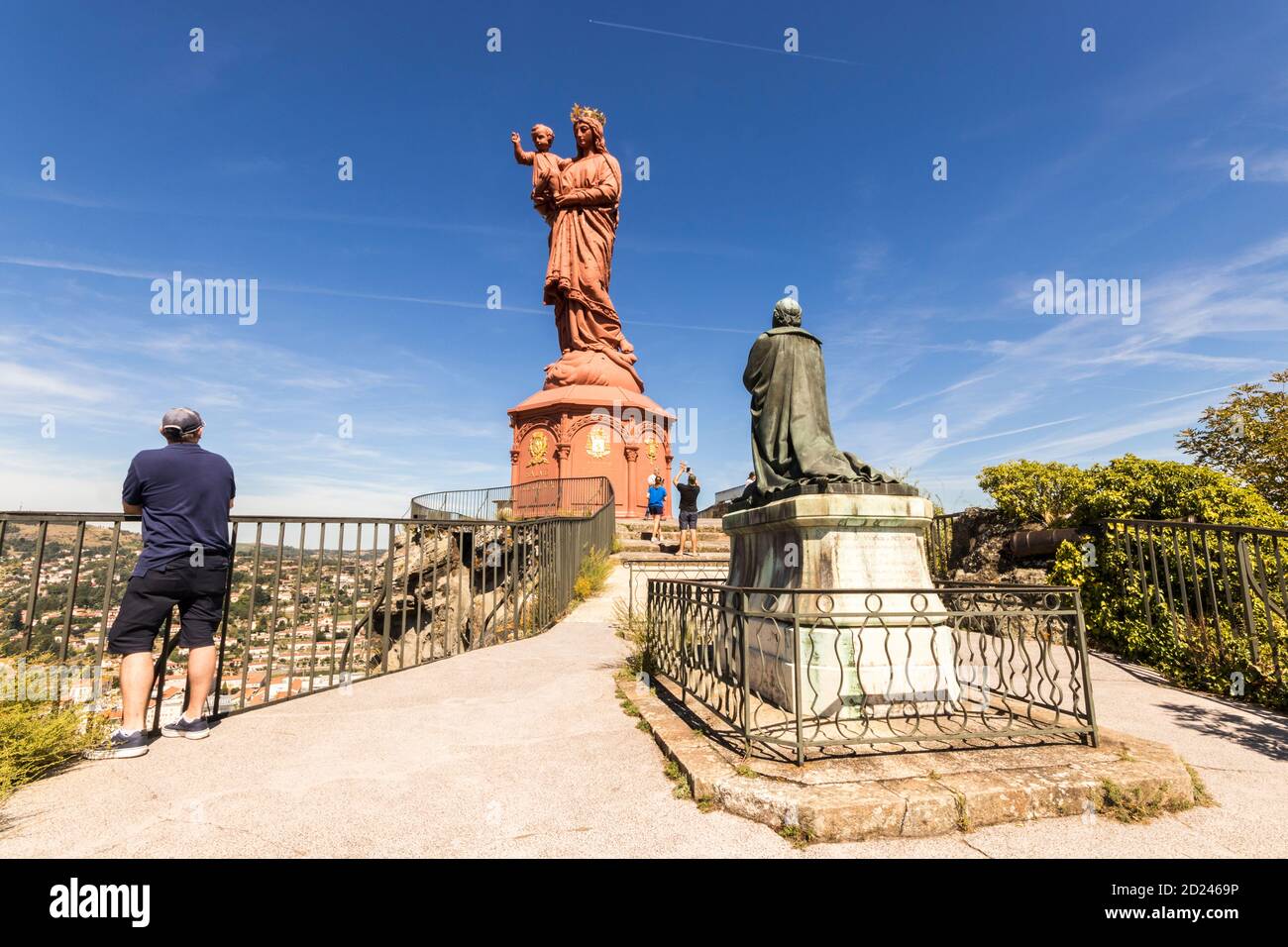 Le Puy-en-Velay, France. Views of the statue of Notre-Dame de France ...