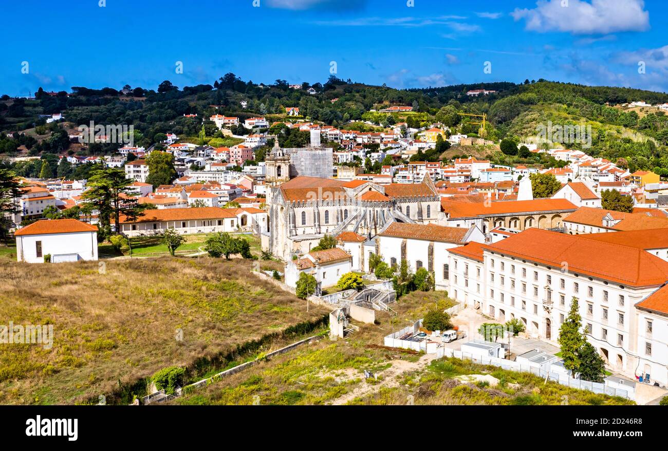 Aerial view of the Alcobaca Monastery in Portugal Stock Photo - Alamy