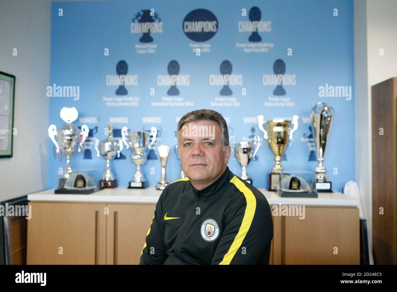 MCFC Academy Academy Director Mark Allen Stock Photo - Alamy