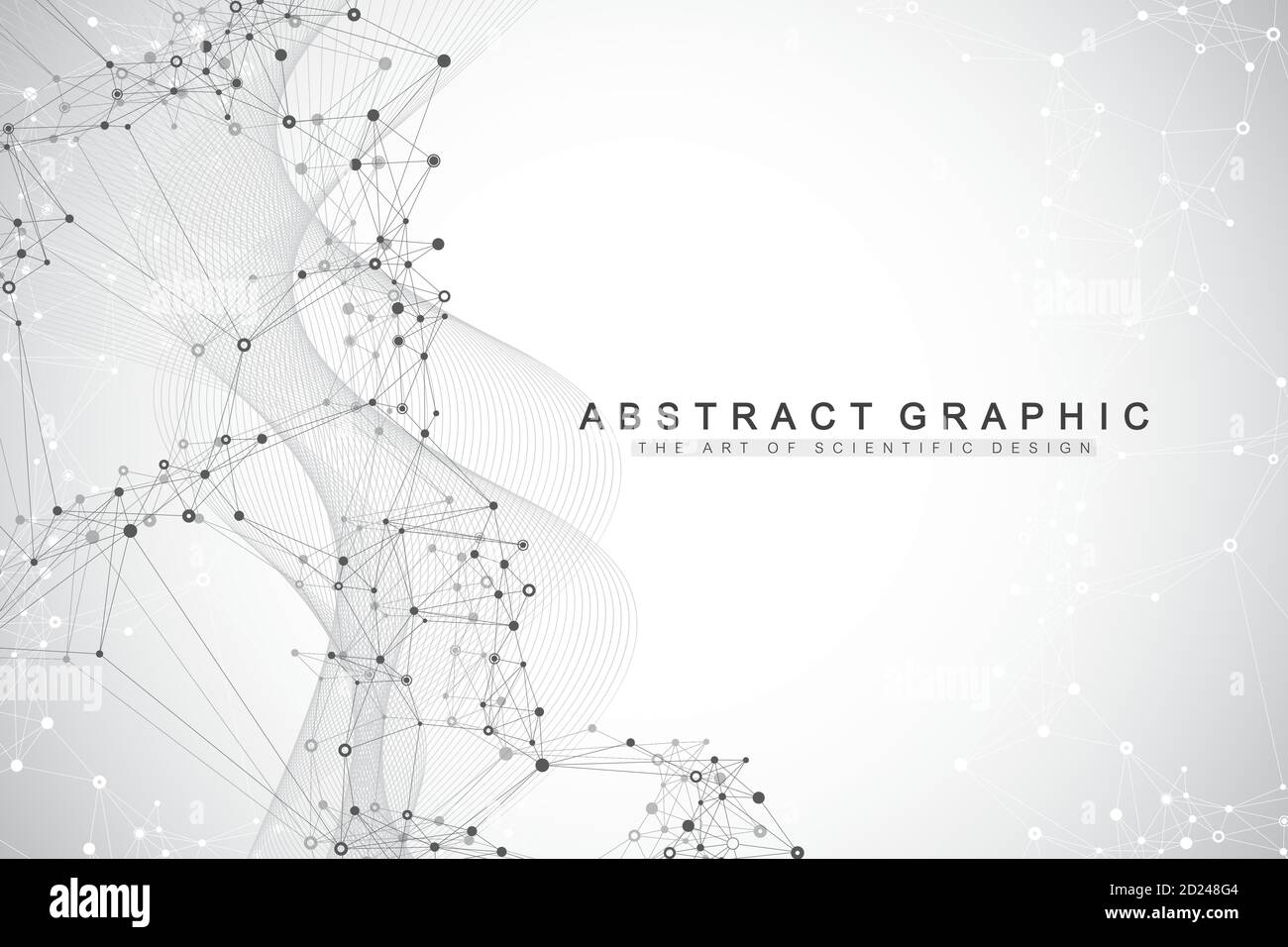 Geometric Abstract Background With Connected Lines And Dots