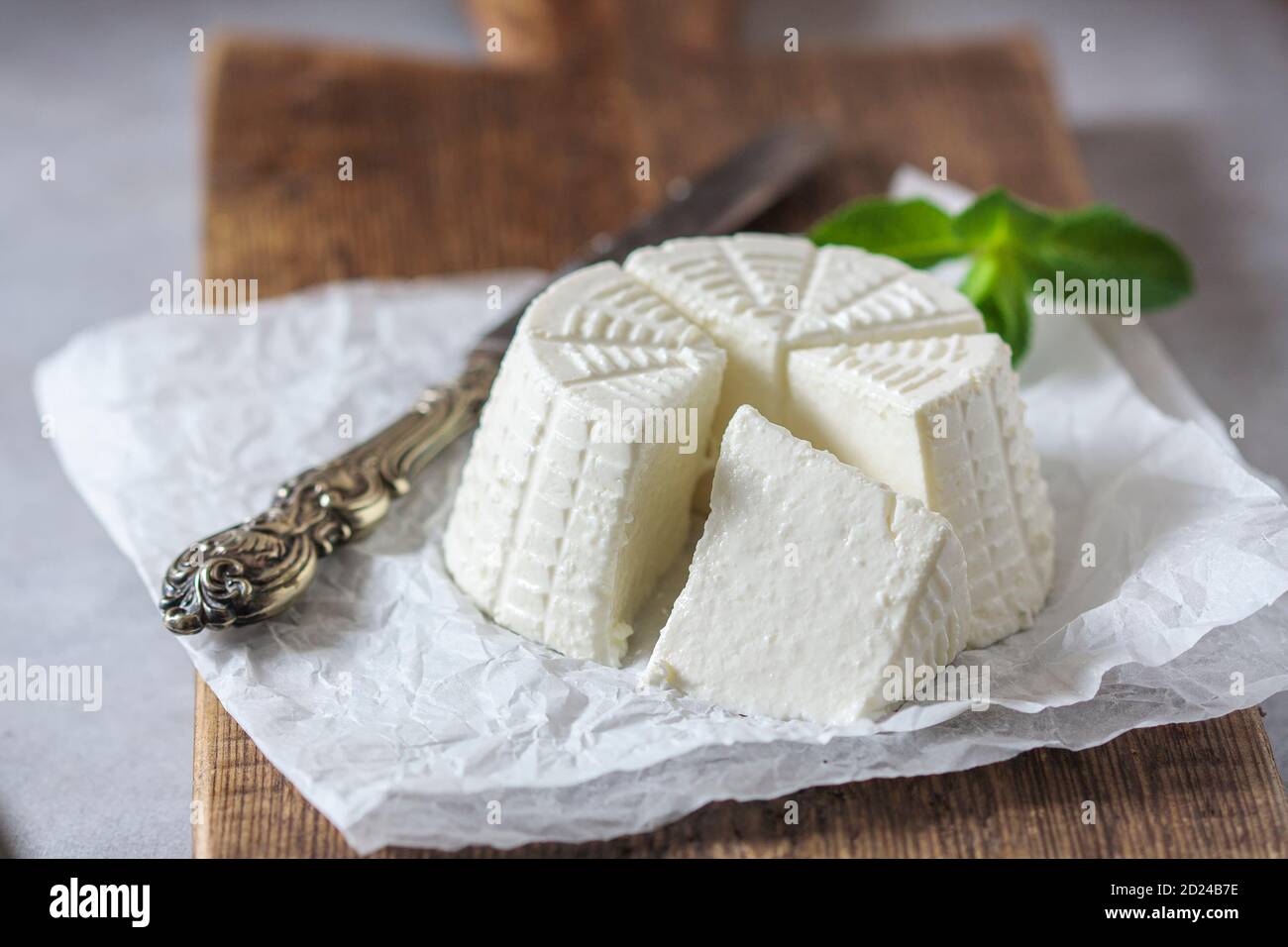 Homemade Fresh Feta Cheese Stock Photo - Alamy