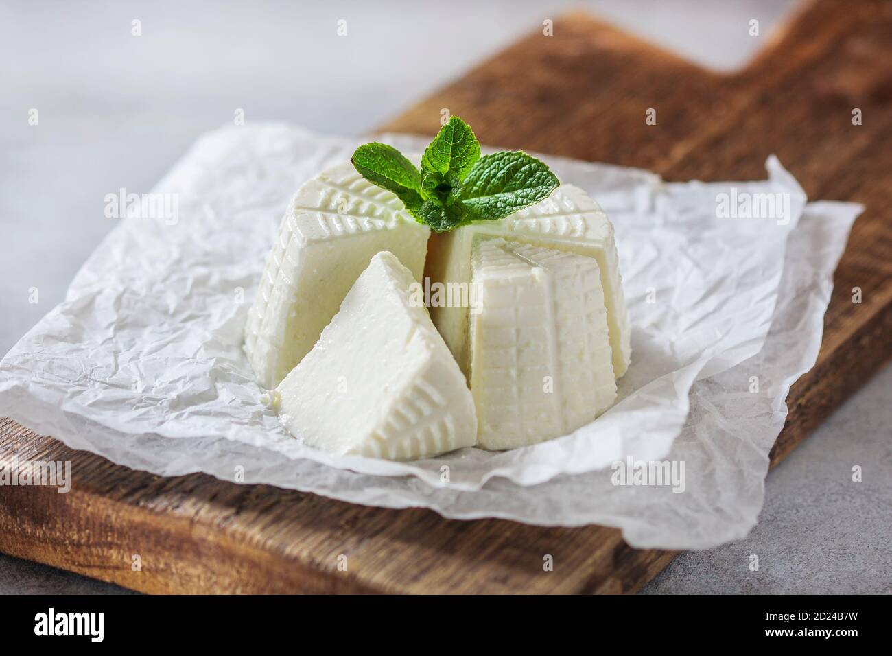 Homemade Fresh Feta Cheese Stock Photo - Alamy