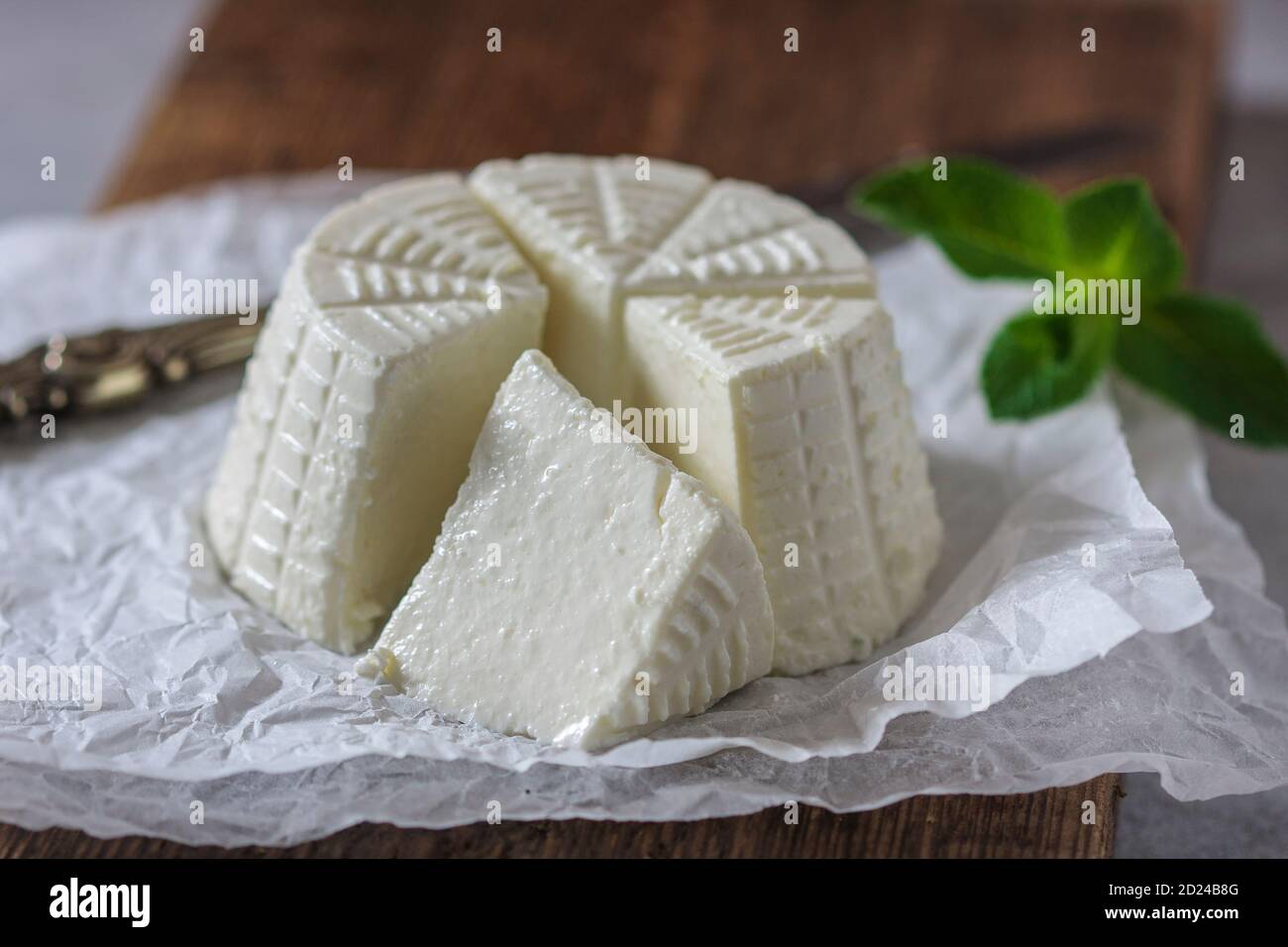 Homemade Fresh Feta Cheese Stock Photo - Alamy