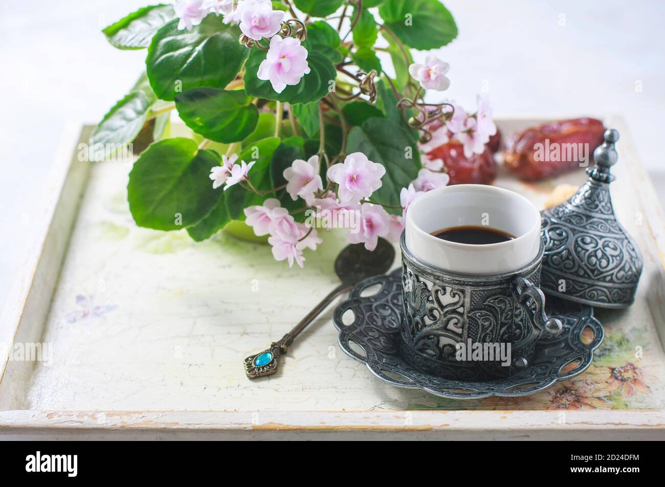 Traditional Turkish coffee. Coffee in the oriental style vintage Stock ...