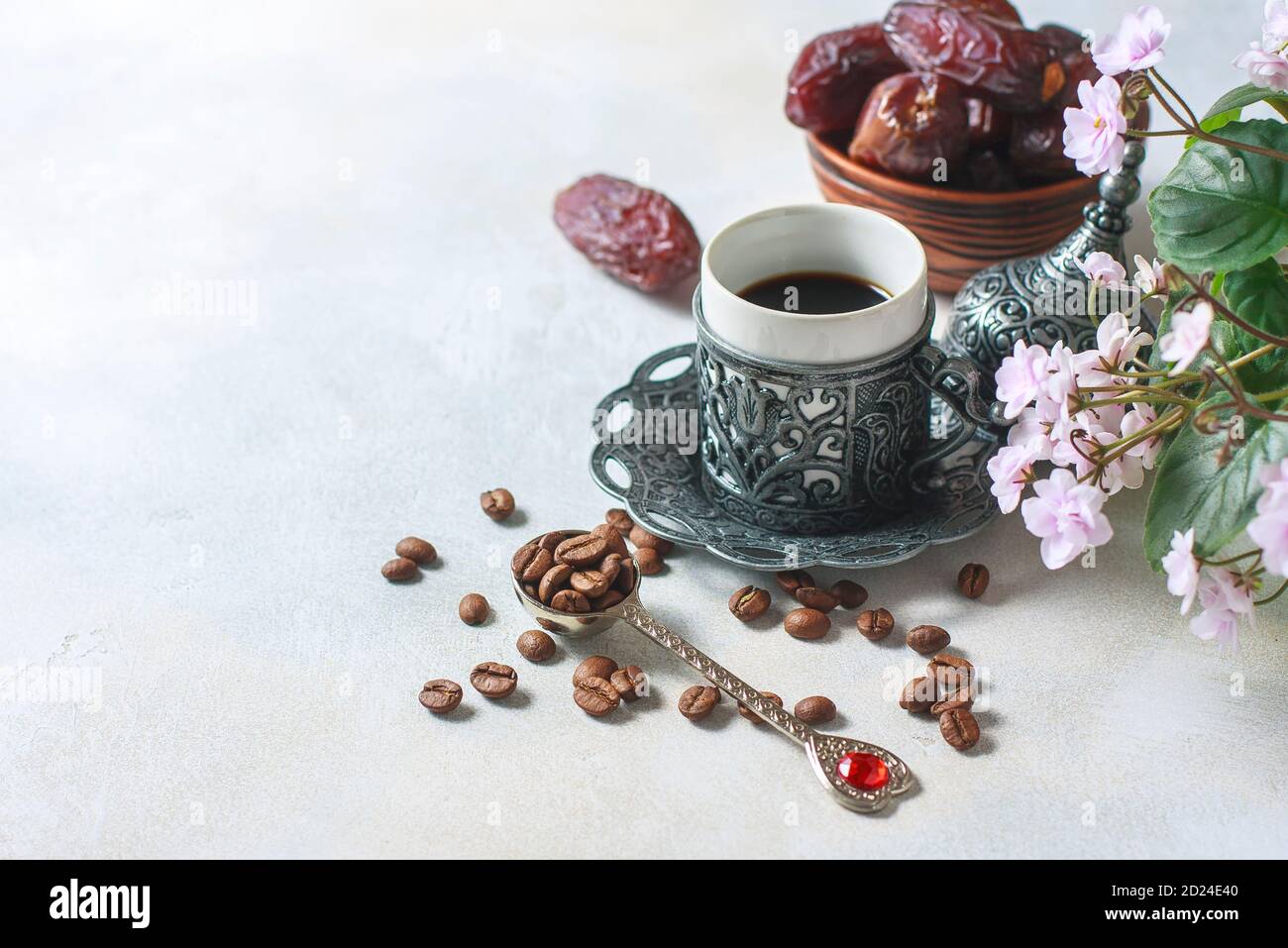Traditional Turkish coffee. Coffee in the oriental style vintage Stock ...