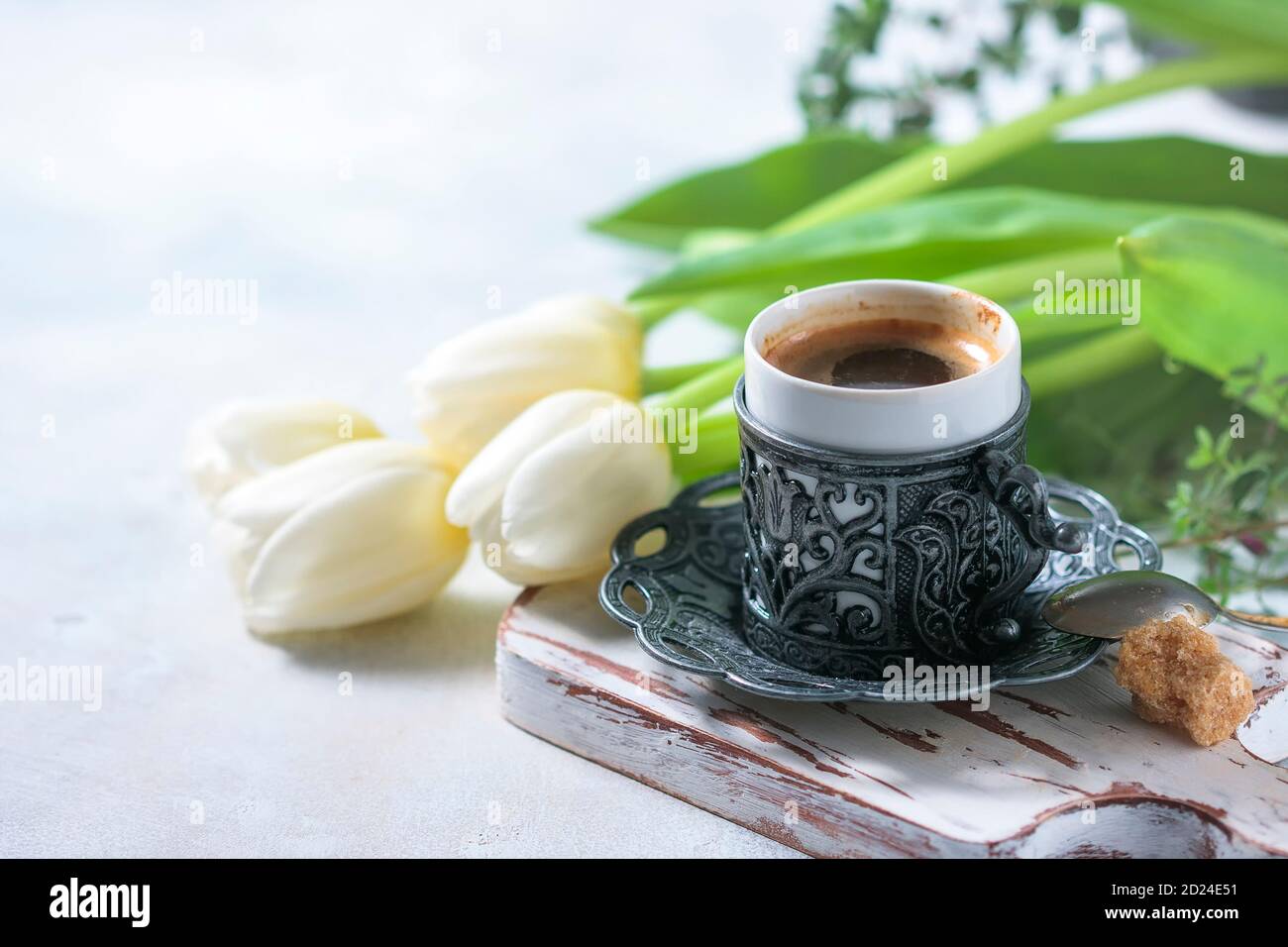 Traditional Turkish coffee. Coffee in the oriental style vintage Stock ...