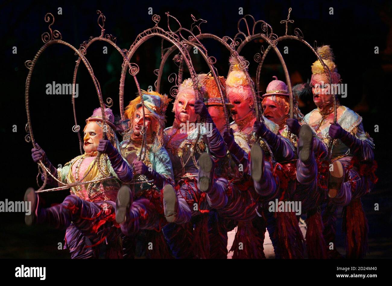 Acrobats from cirque du soleil perform hi-res stock photography and ...