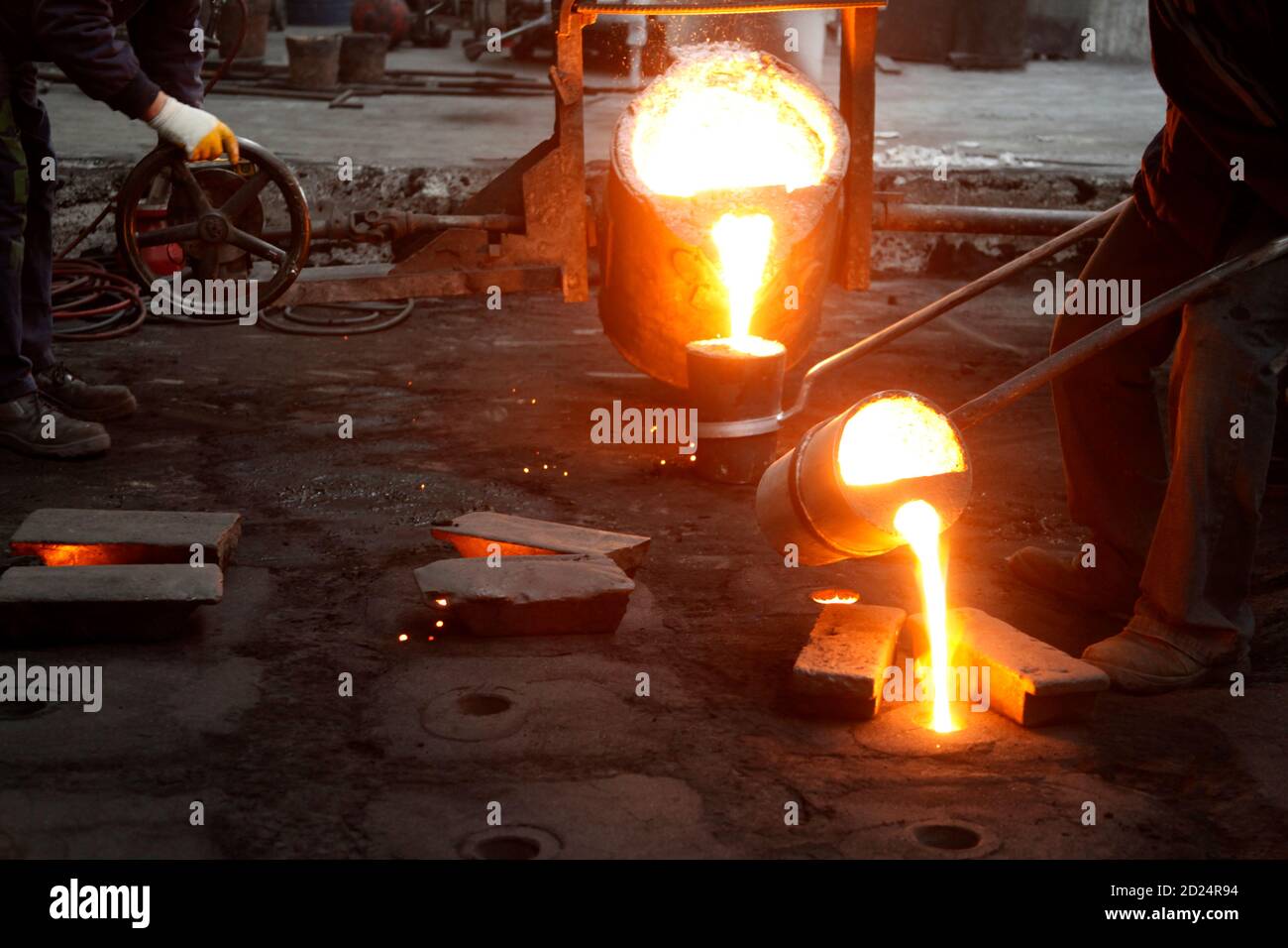 Liquid Molten Steel Industry. Casting, melting, molding and foundry ...