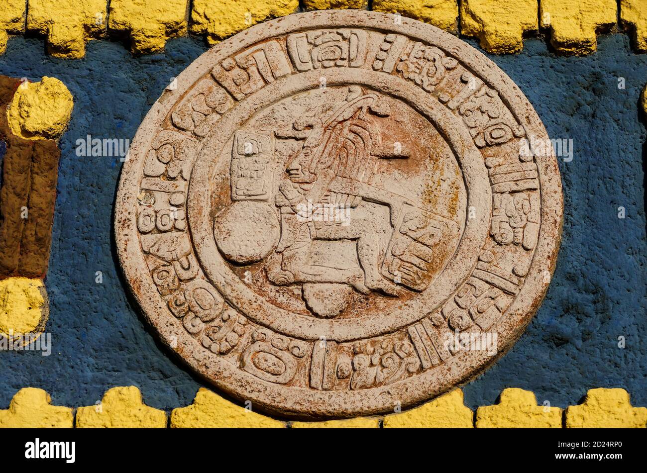 Typical Colored Clay Maya Calendar Stock Photo - Alamy