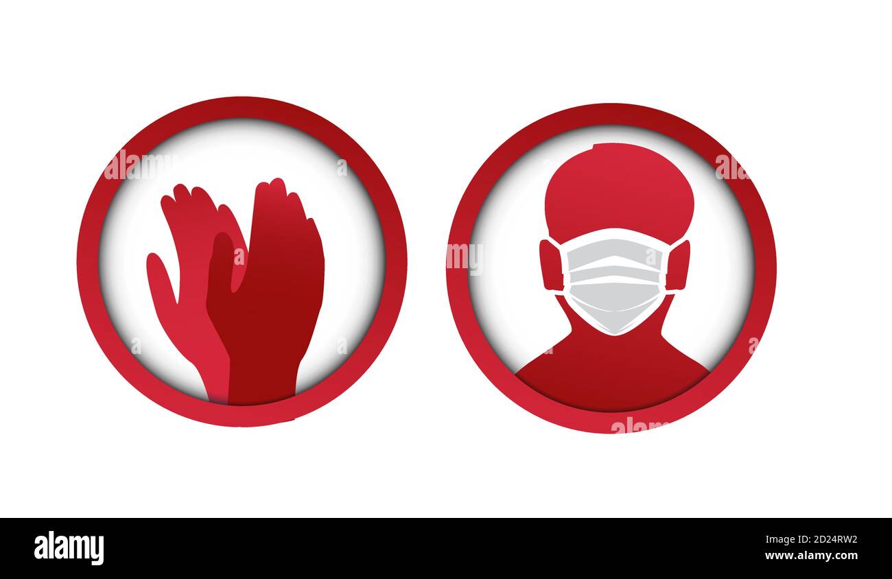 Face masks hand gloves Cut Out Stock Images & Pictures - Alamy