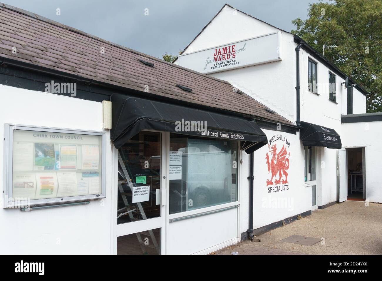 Jamie Ward's Butcher's shop in Chirk, North Wales Stock Photo - Alamy