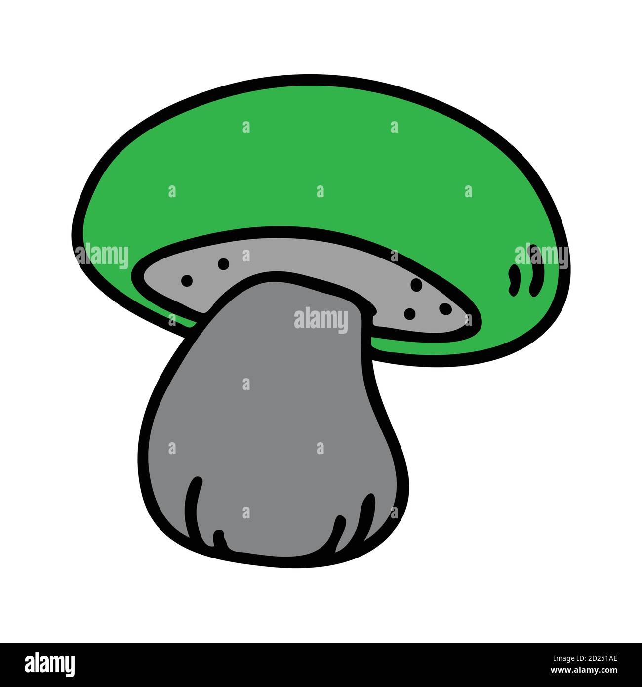 Punk rock satans bolette mushroom vector illustration. Simple ...