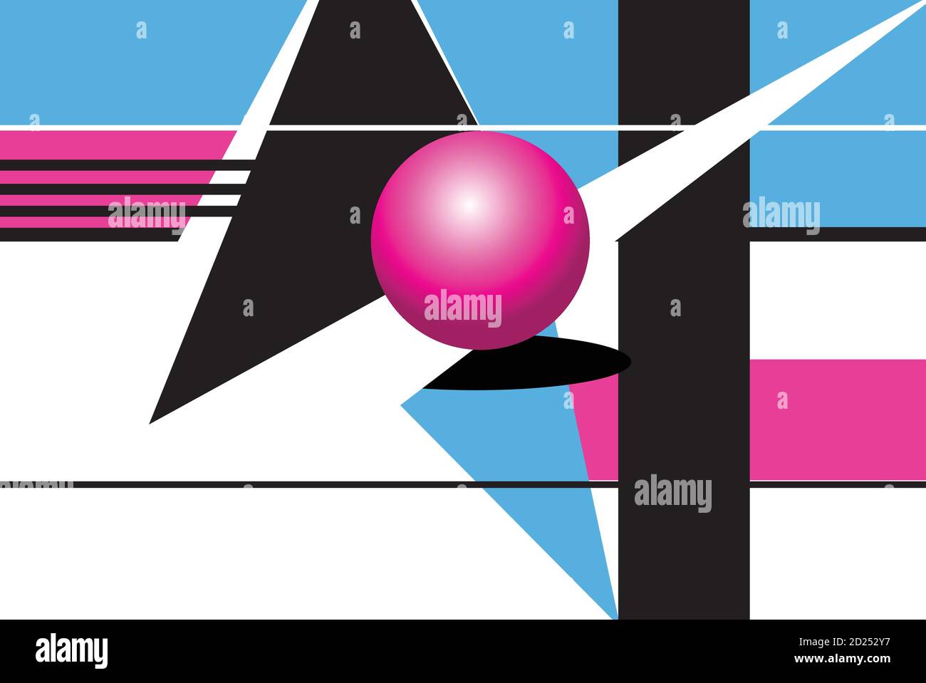 Abstract vector background with interesting geometric objects and ...