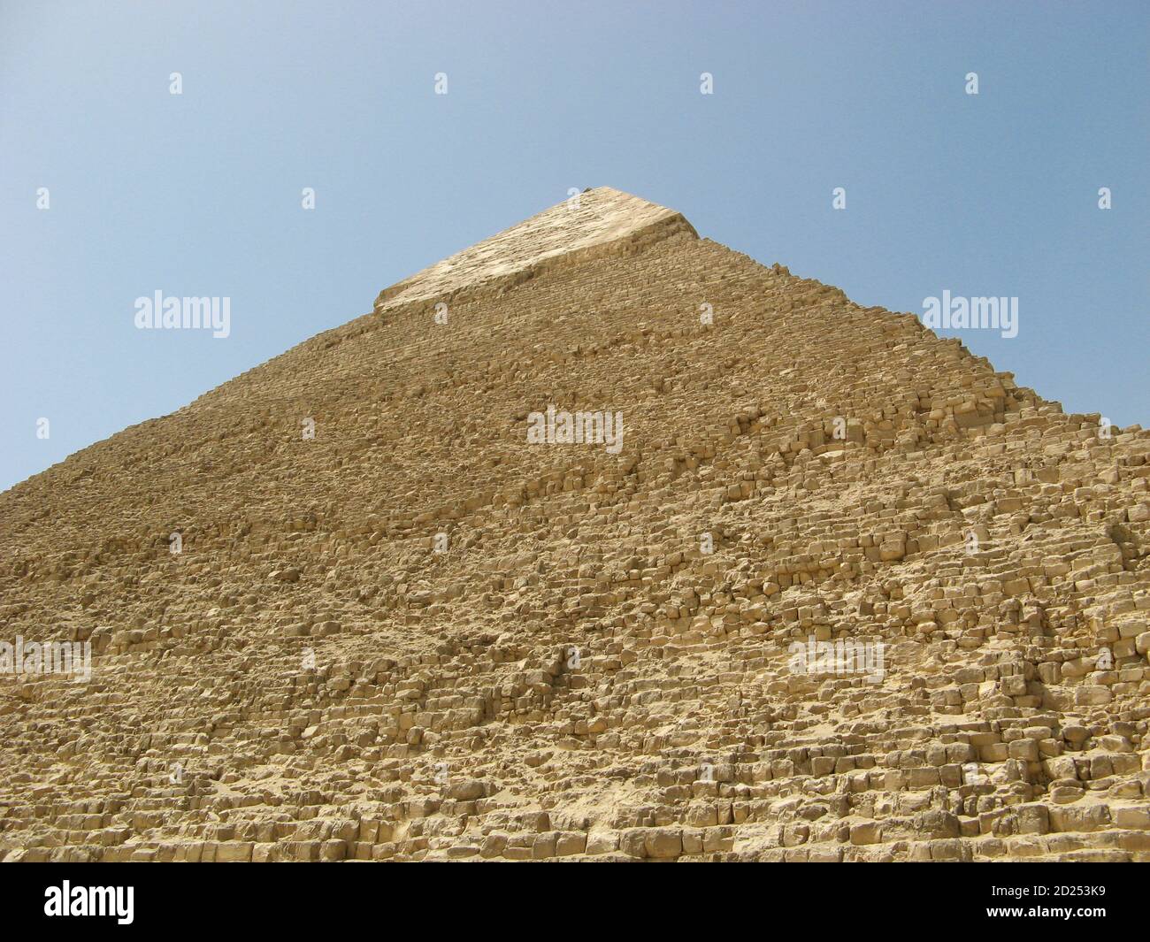 Looking upwards at the Great Pyramid of Giza Stock Photo - Alamy