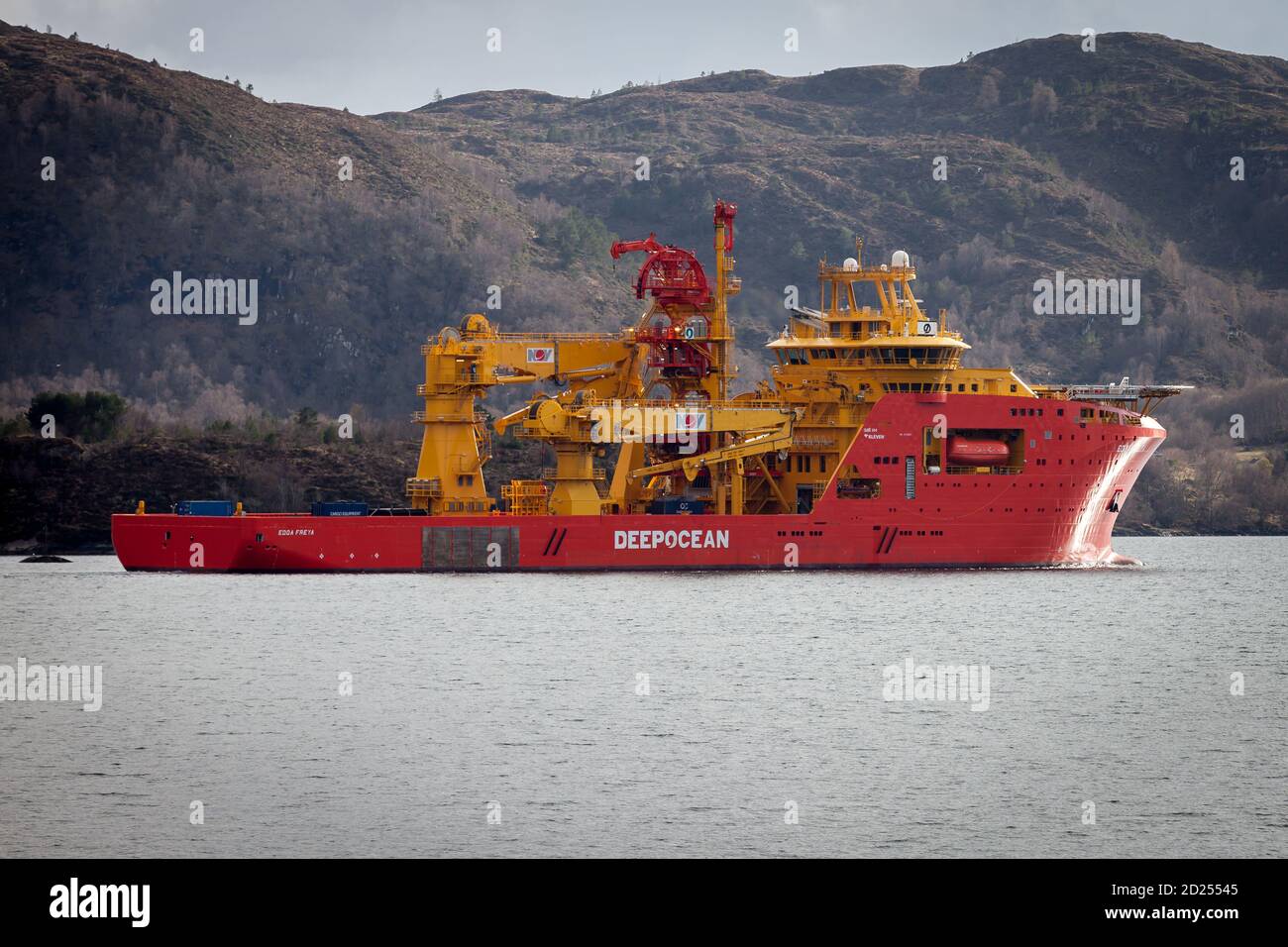 ULSTEINVIK, NORWAY - 2016 APRIL 16. Offshore Construction vessel Edda ...