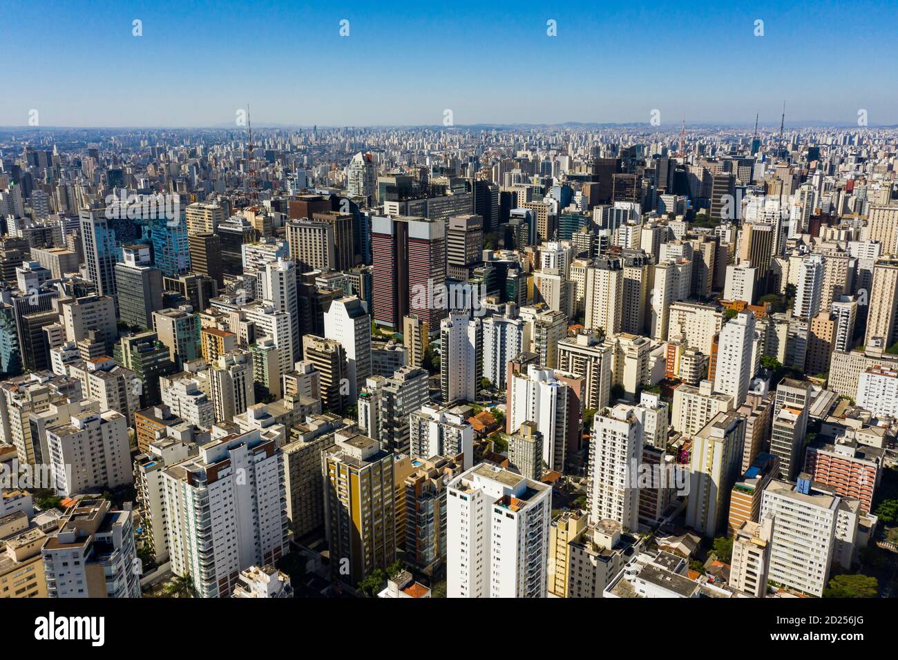 Panoramic view of beautiful cities. Sao Paulo city, Brazil Stock Photo ...
