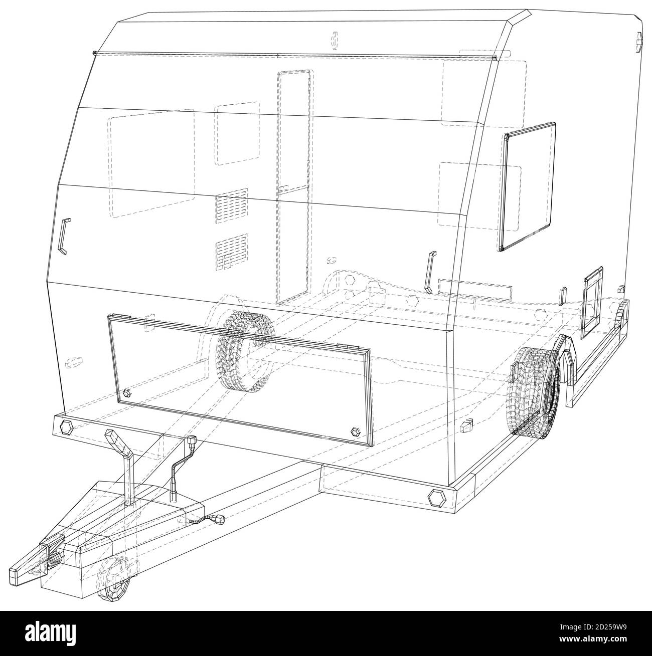 Transport journey traveler mobile rv illustration tourism vector ...