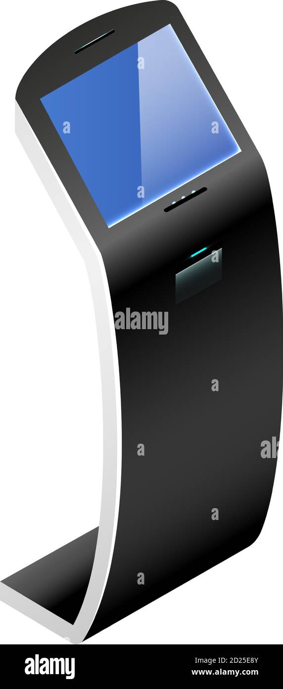 Sensor bank terminal realistic vector illustration. Online banking ...