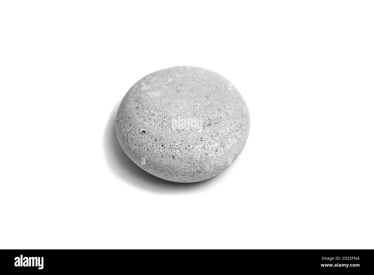 Pebble. Smooth gray sea stone isolated on white background Stock Photo ...