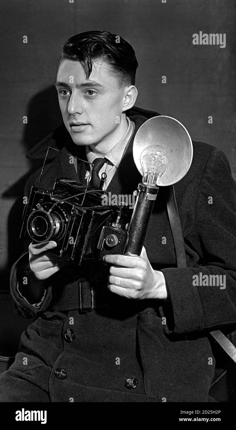 1950s man press photographer Black and White Stock Photos & Images - Alamy
