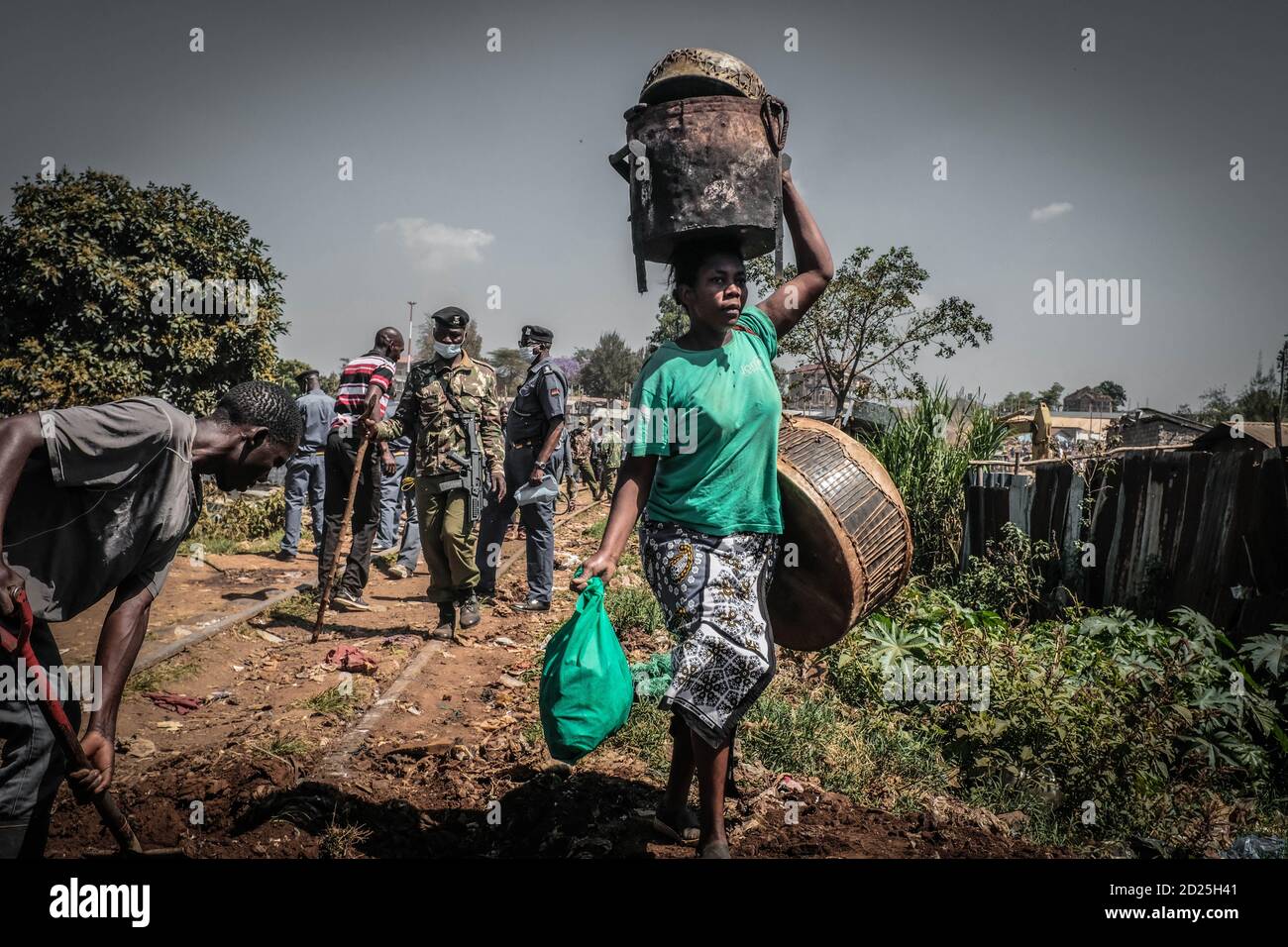 October 6, 2020: Local residents from Kibera Slums in search of new ...